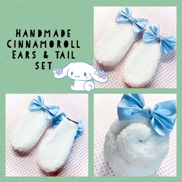 The Kawaii Kotten Co | Accessories | Cinnamoroll Ears Tail W Blue Bows ...